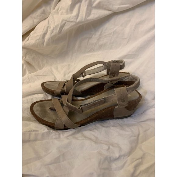 Merrell | Shoes | Merrell Revalli Aura Post Womens Tan Leather Wedge ...